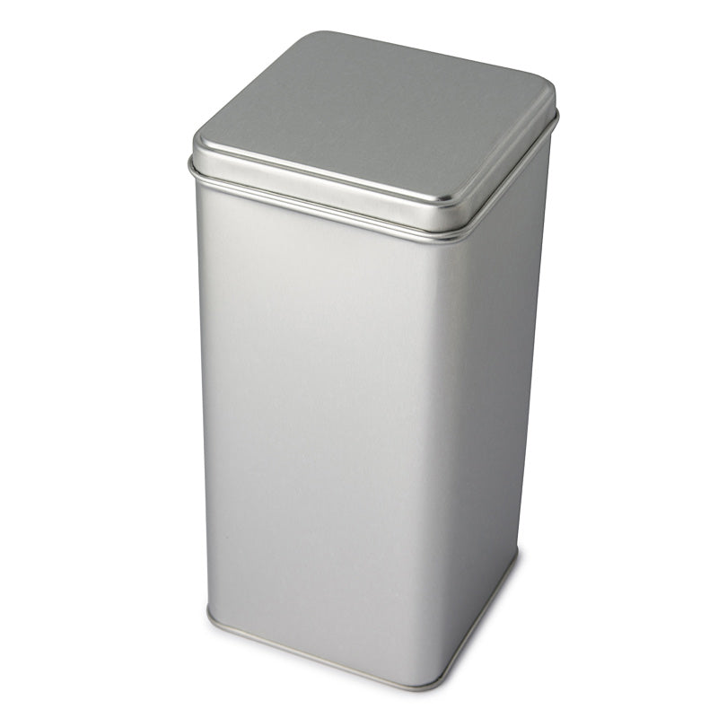 Shop Matte Silver Tall Square Tin Online | Australia